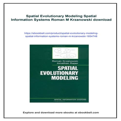 Spatial Evolutionary Modeling Spatial Information Systems Roman M ...