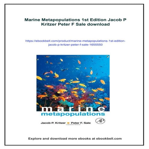Marine Metapopulations 1st Edition Jacob P Kritzer Peter F Sale | PDF