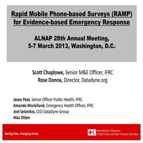 RAMP Presentation - ALNAP 2013 | PPTX