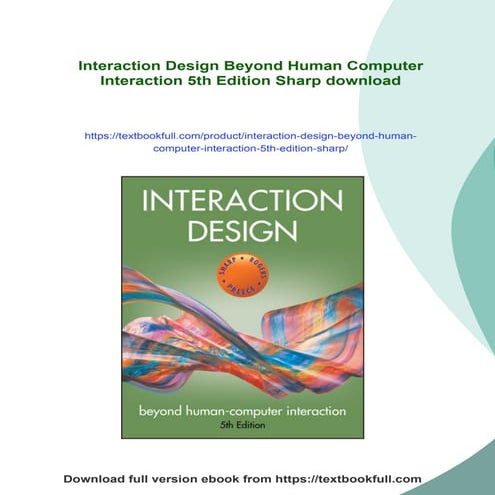 Interaction Design Beyond Human Computer Interaction 5th Edition Sharp | PDF