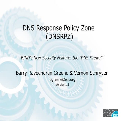 DNS Response Policy Zone dss(DNSRPZ).ppt