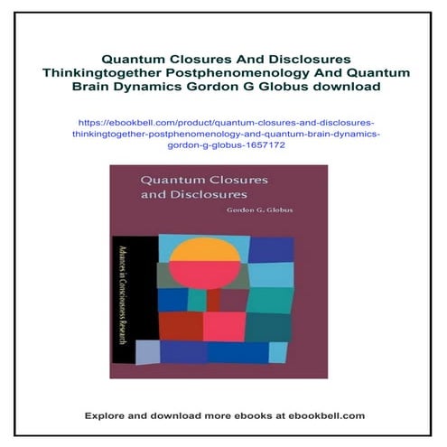 Quantum Closures And Disclosures Thinkingtogether Postphenomenology And ...