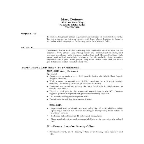 mary resume 1 | DOC
