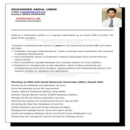 Jaber_DBA | DOC | Databases | Computer Software and Applications