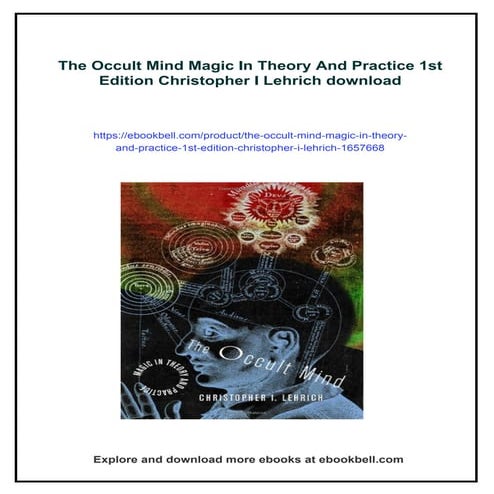 The Occult Mind Magic In Theory And Practice 1st Edition Christopher I ...