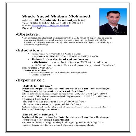 MEP Manager CV) | PDF
