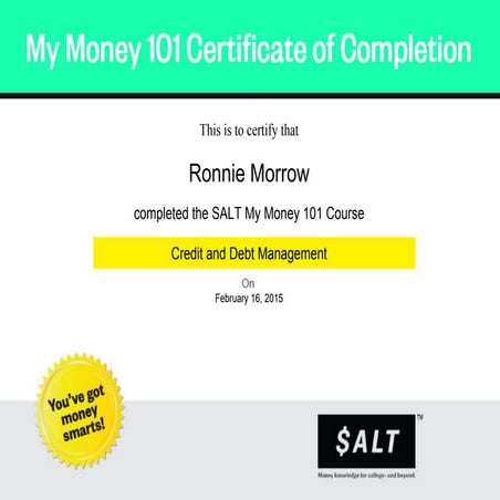 Credit_and_Debt_Management_Certificate (1) | PDF | Business Accounting ...