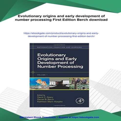 Evolutionary origins and early development of number processing First ...