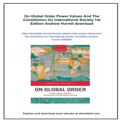 On Global Order Power Values And The Constitution On International ...