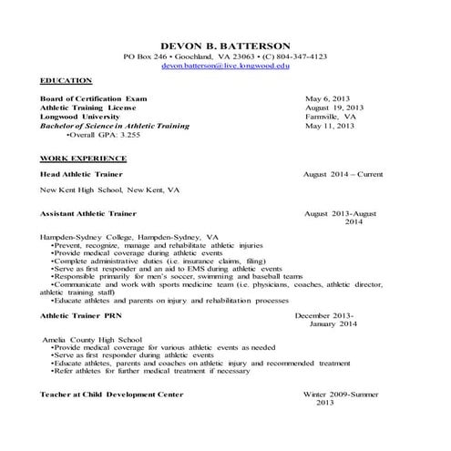 Resume_Devon Batterson | DOCX