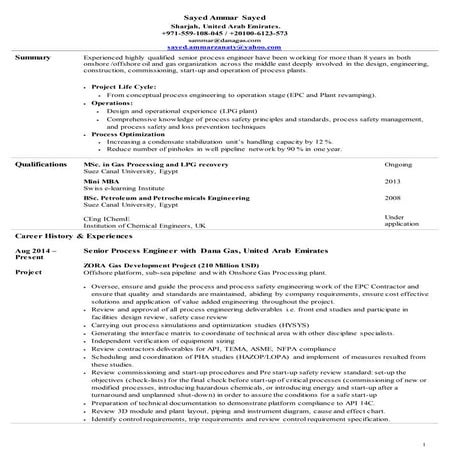 Senior Process Engineer, Sep | DOCX