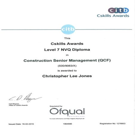 LEVEL 7 QCF CSM | PDF