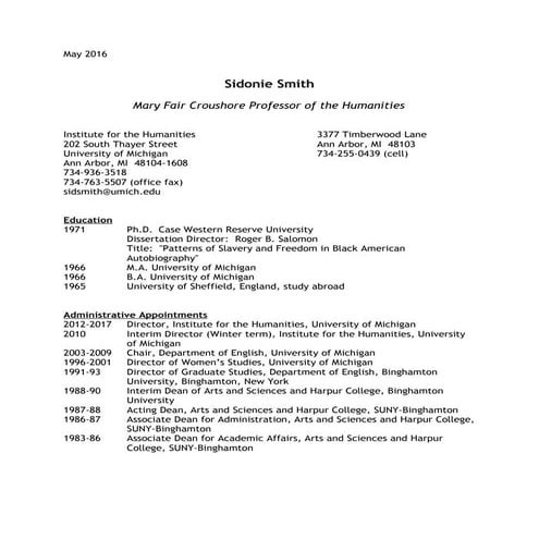 Vita 2016 | PDF