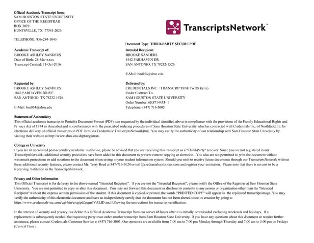 Unofficial Transcript AMU | PDF