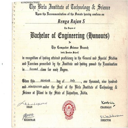 DEGREE CERTIFICATE ORIGINAL | PDF