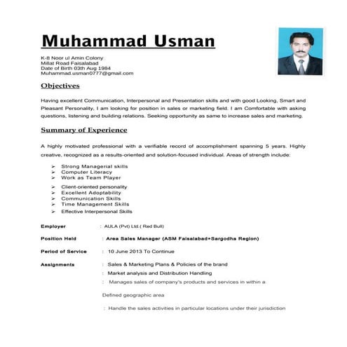 Muhammad Usman CV | DOC