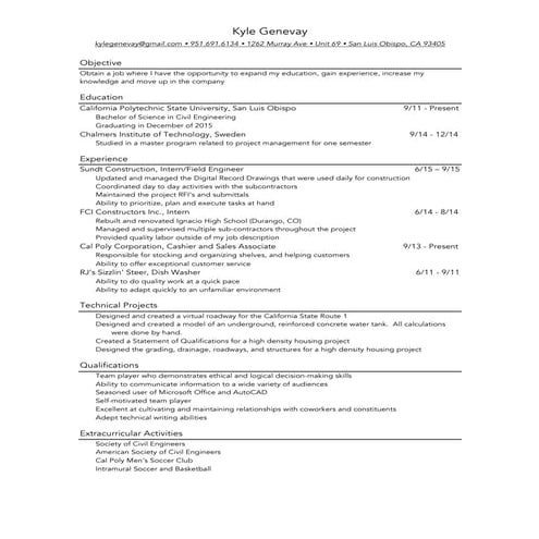 Kyle Genevay - Resume | PDF