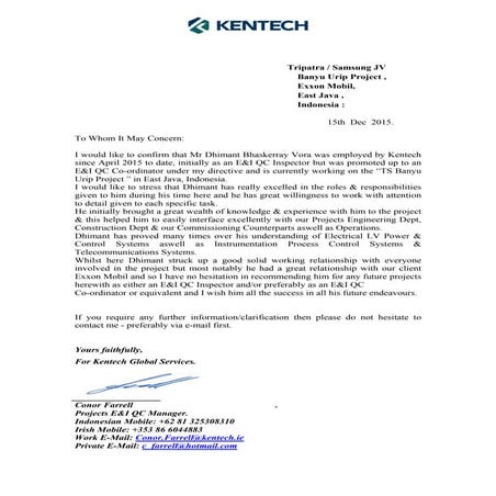 Kentech Reference 15-Dec-2015 | PDF