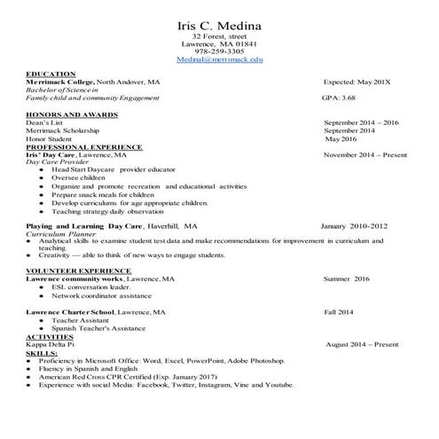 Iris Resume | PDF
