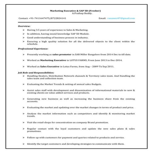 Prathpa Resume | DOC