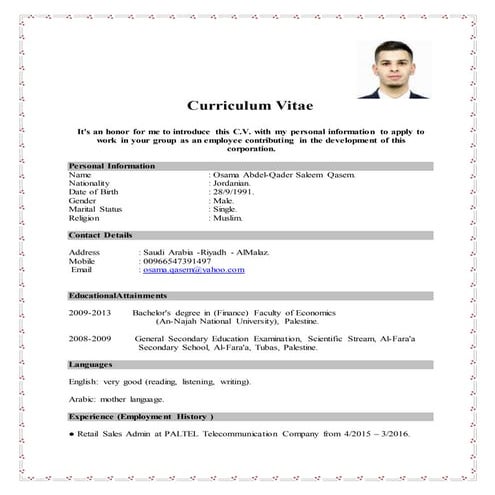 osama qasem cv1 | DOCX