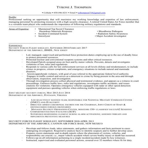 2017 Thompson resume | DOC