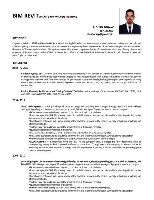 CV_ BIM Revit Mep Modeler & Draftsman | PDF