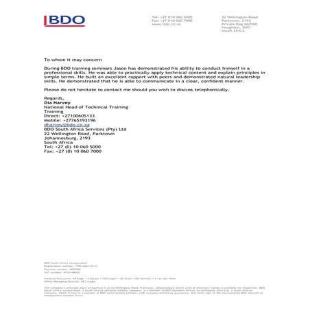 BDO - Recommendation & Assessment | PDF