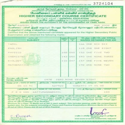 HSC Mark Sheet | PDF