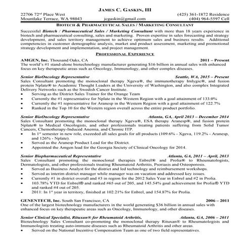 James Gaskin Resume 2016 | DOC