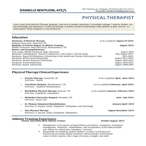PT resume | PDF