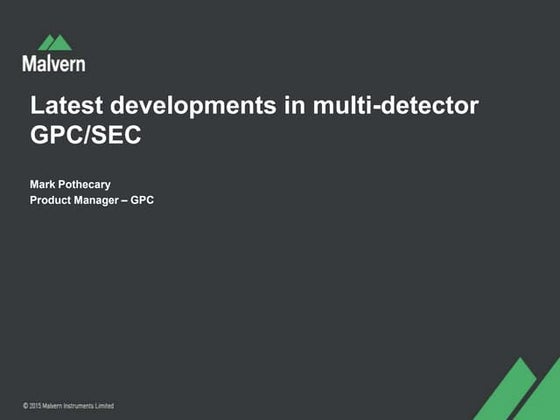 Malvern Instruments presentations