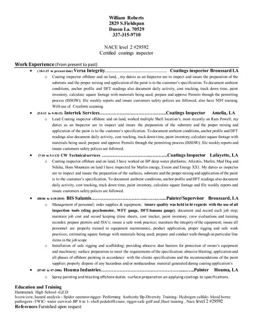 NACE Coating Inspector Level 2 Certificate | PDF
