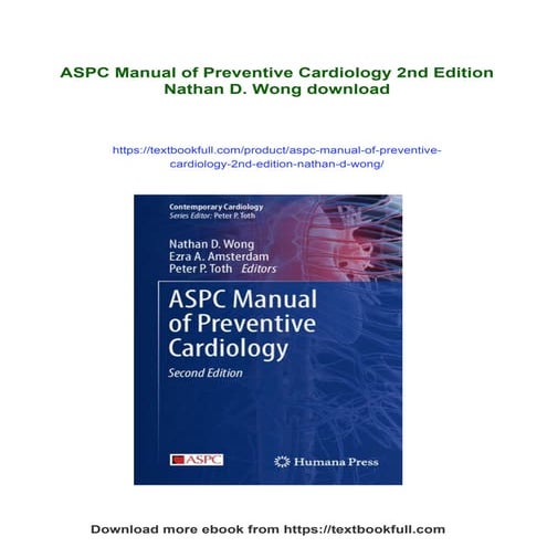 ASPC Manual of Preventive Cardiology 2nd Edition Nathan D. Wong | PDF