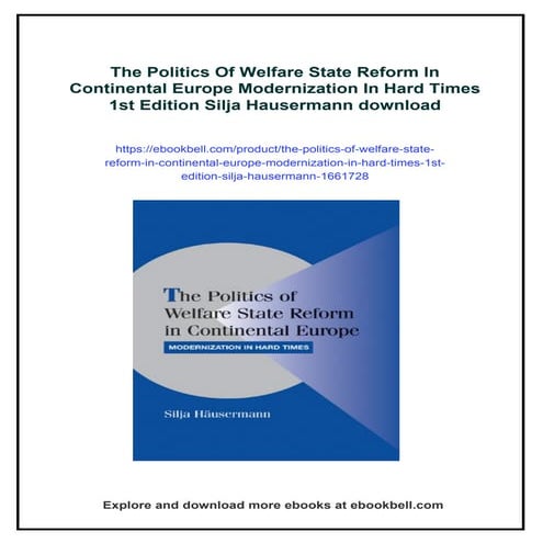 The Politics Of Welfare State Reform In Continental Europe ...