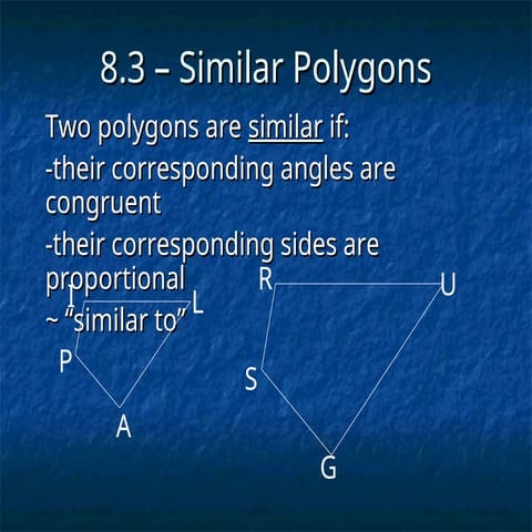 SIMILAR POLYGONS POWERPOINT PRESENTATION | PPT