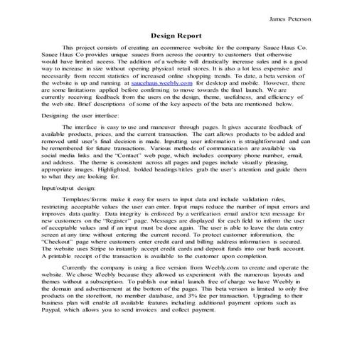 info 476 design report | PDF