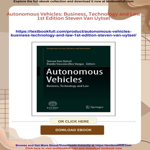Autonomous Vehicles: Business, Technology and Law 1st Edition Steven ...