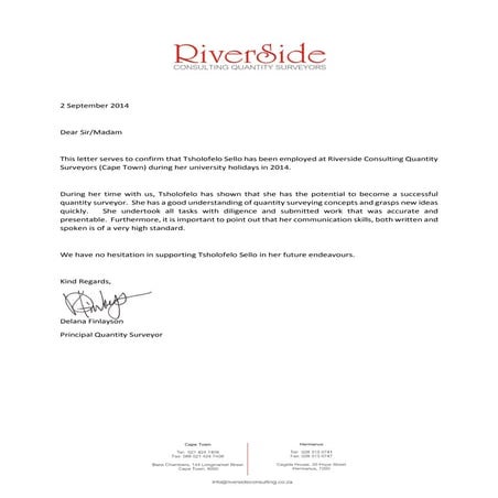 Letter of reference | PDF