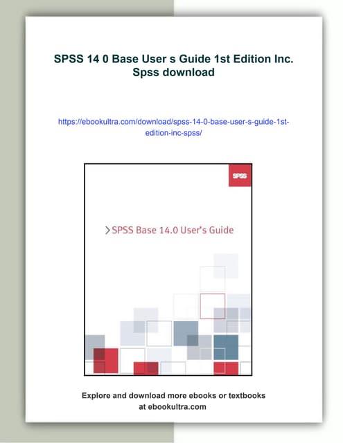 1 Introduction to SPSS.ppt | Operating Systems | Computer Software and Applications