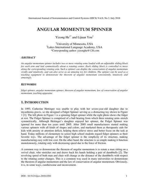 Angular Momentum Spinner Pdf