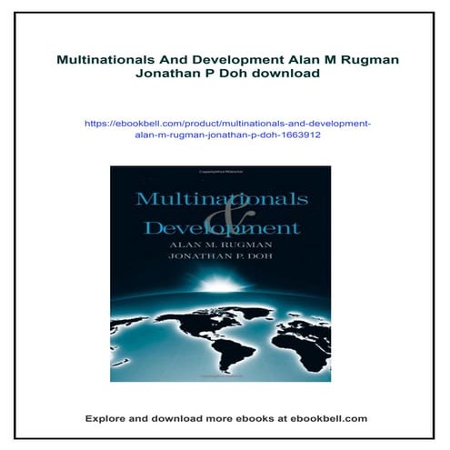 Multinationals And Development Alan M Rugman Jonathan P Doh | PDF
