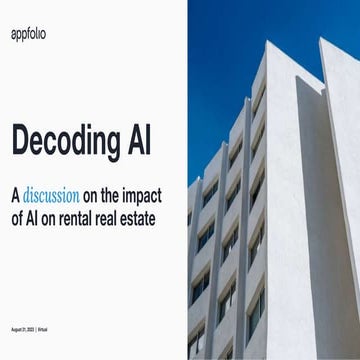 Decoding AI: A primer for property management leaders | PPTX