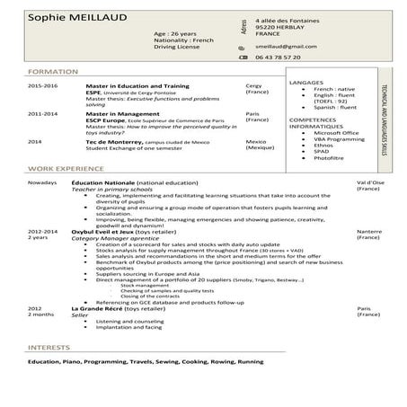 CV en anglais | PDF