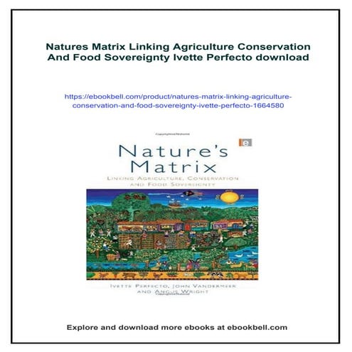 Natures Matrix Linking Agriculture Conservation And Food Sovereignty ...