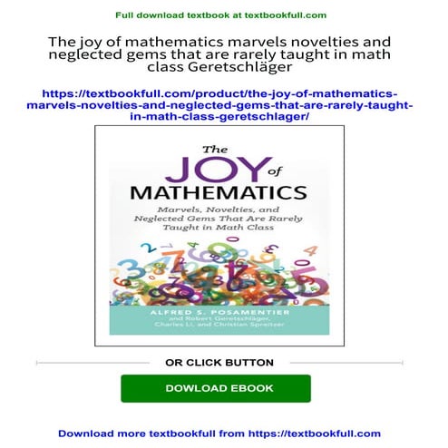 [FREE PDF sample] The joy of mathematics marvels novelties and ...