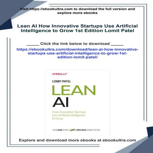 Lean AI How Innovative Startups Use Artificial Intelligence to Grow 1st ...