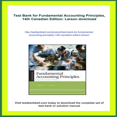 Test Bank for Fundamental Accounting Principles, 14th Canadian Edition ...