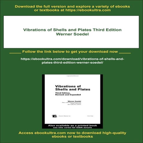 Vibrations of Shells and Plates Third Edition Werner Soedel | PDF