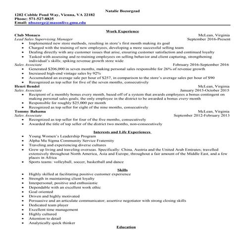 Nick Pauze resume | DOC